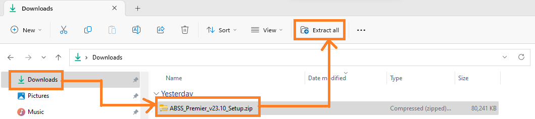Mengunduh file instalasi ABSS Premier - ABSS Indonesia